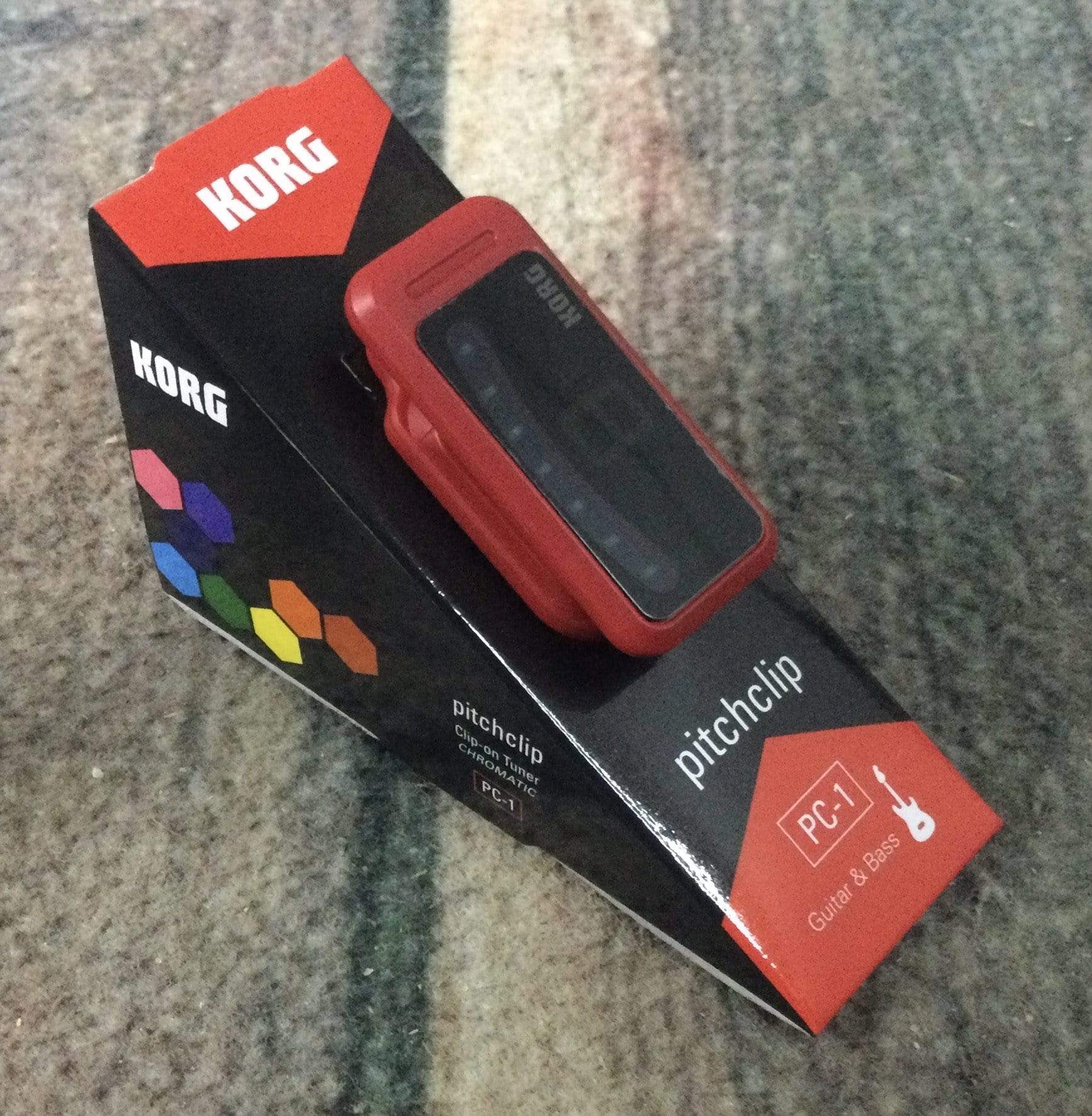 Korg PC-1-CP Chromatic Clip-on Colored Tuner - Red - Adirondack Guitar