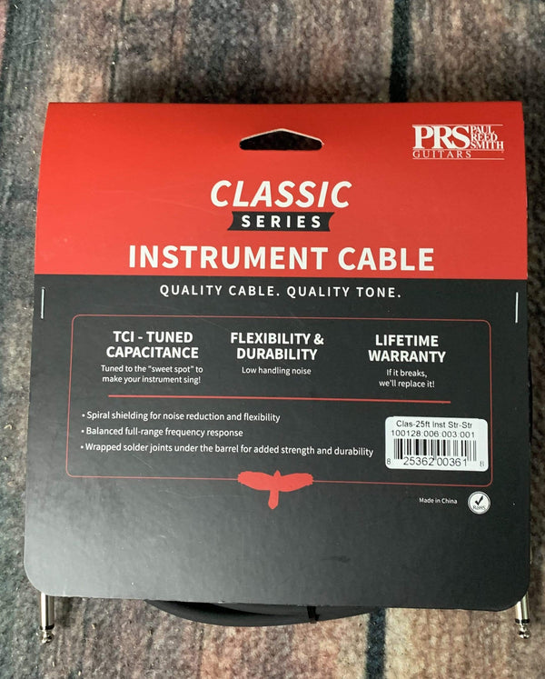PRS 25ft Classic Instrument Cable Straight-Straight - Adirondack Guitar